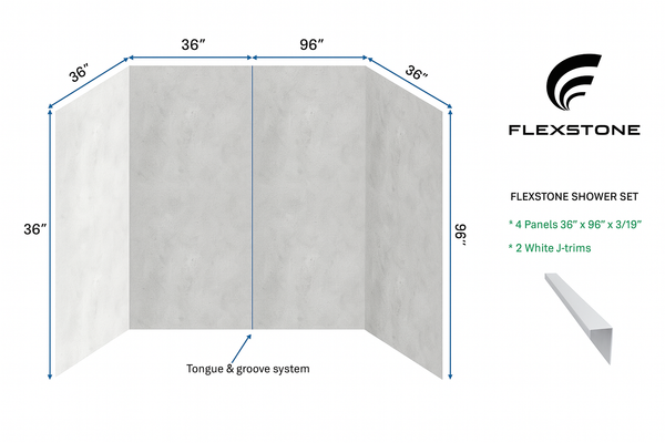 Flexstone Shower Set - Prague Fog – Flexstone Inc.