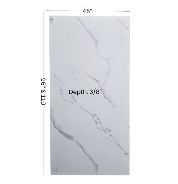 Flexstone PVC Wall Panels | White With Light Grey Veins – Flexstone Inc.