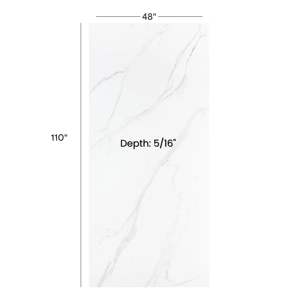 Calacatta Quattro PVC Wall Panel 48x108 | Direct to Stud | Flexstone ...