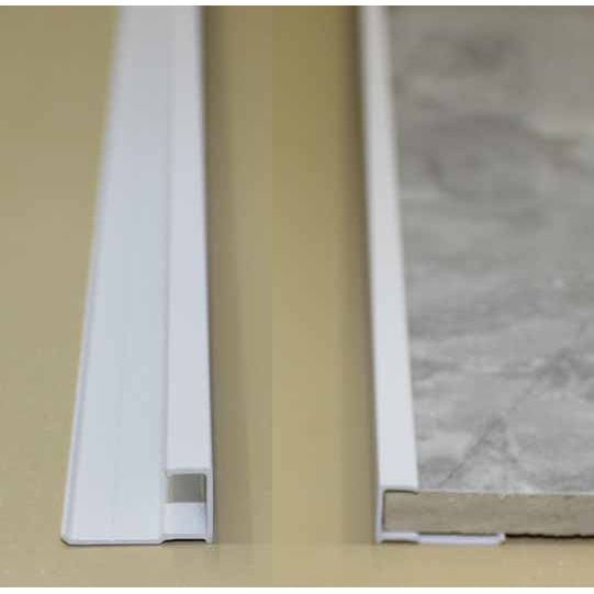 Wall Paneling Trim | End J Trim | White – Flexstone Inc.